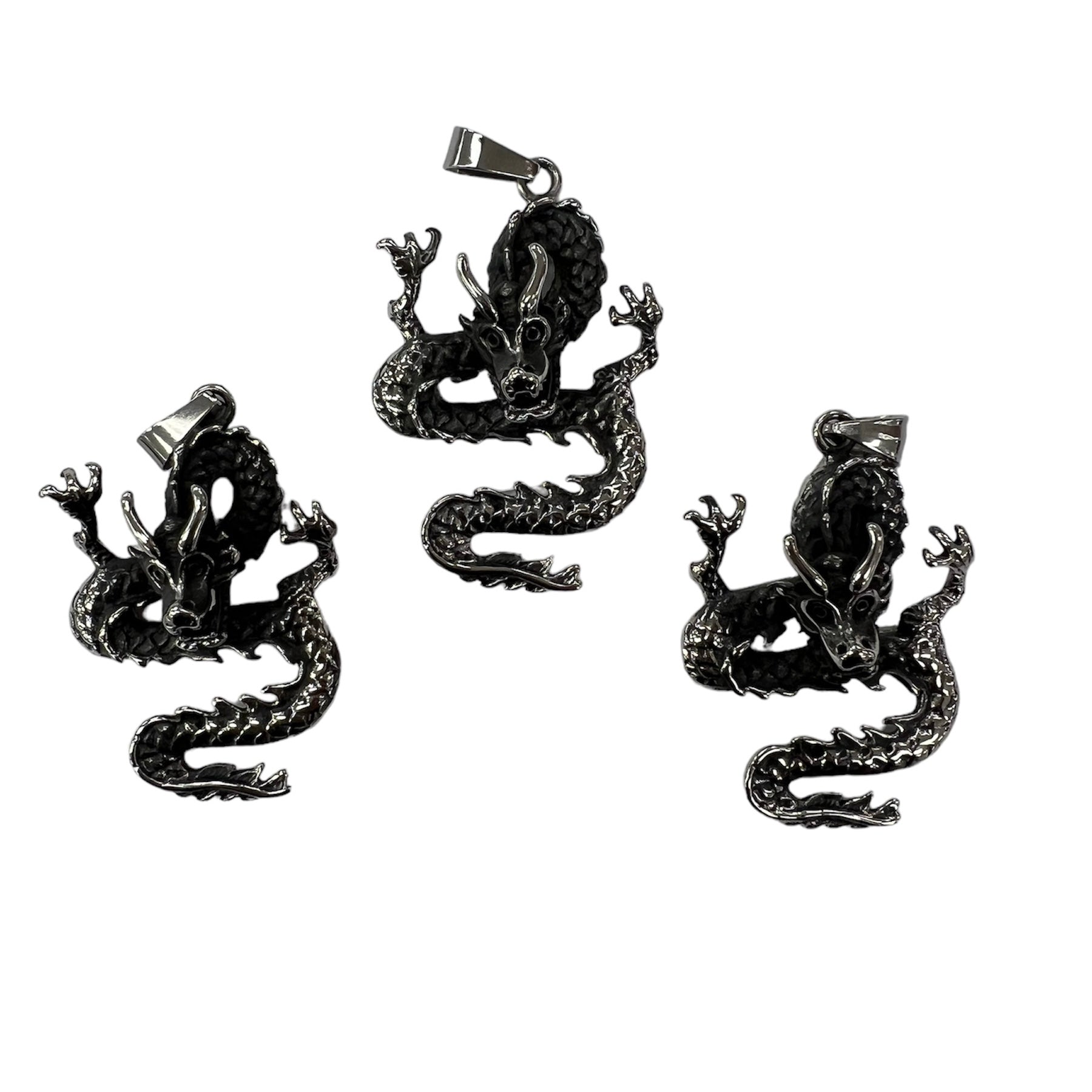 Stainless Steel Dragon Pendant – Bead Store Calgary