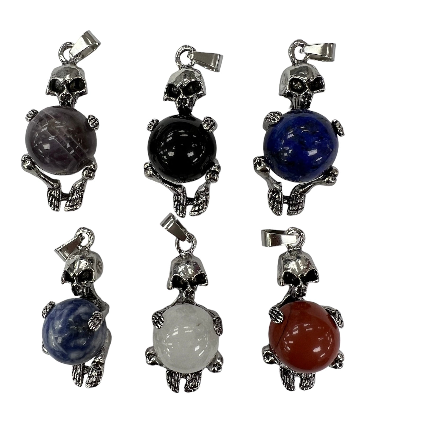 Natural Stone Skeleton Wrapped Ball Pendant – Bead Store Calgary