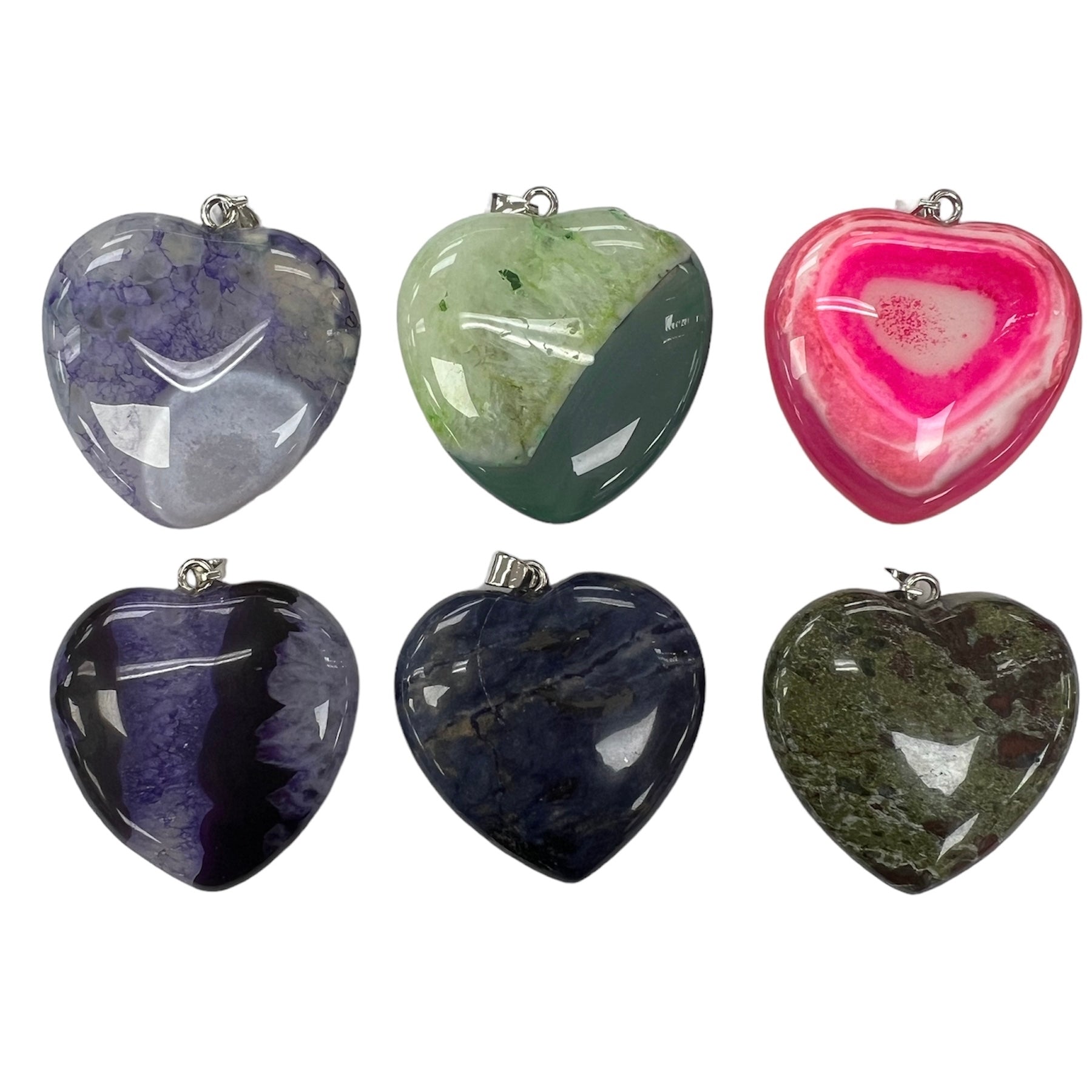 Natural Stone Heart Pendant – Bead Store Calgary
