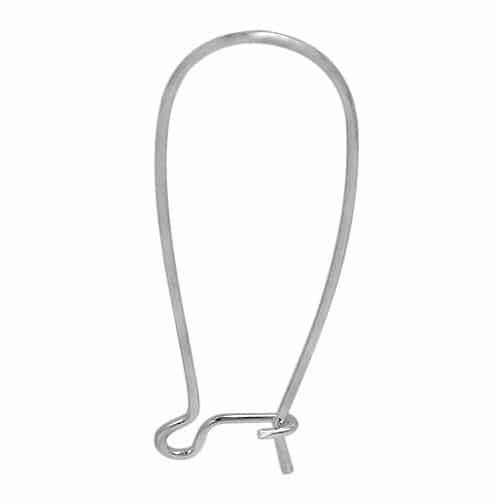 Sterling Silver kidney shape ear wire – Bead Store Calgary