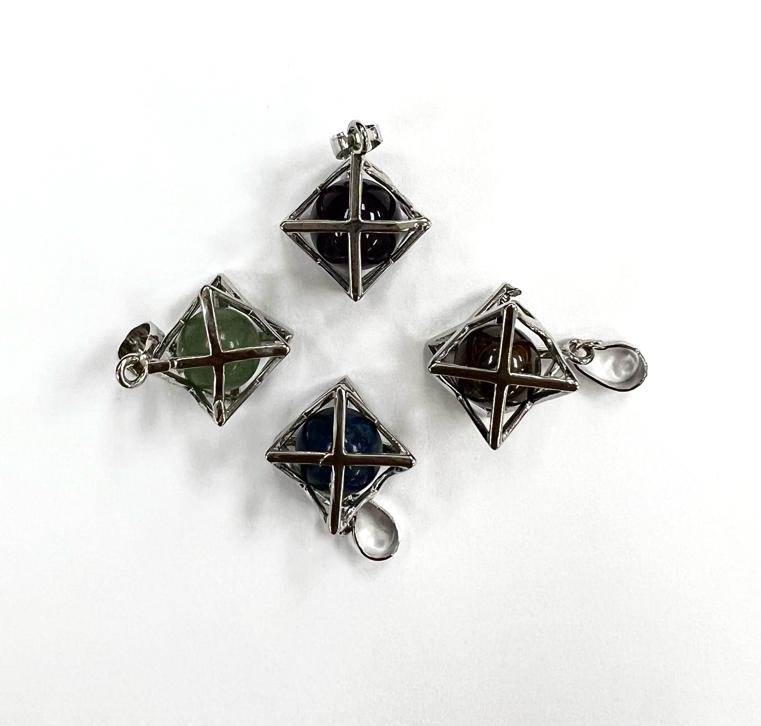Natural Stone Cage Pendants – Bead Store Calgary