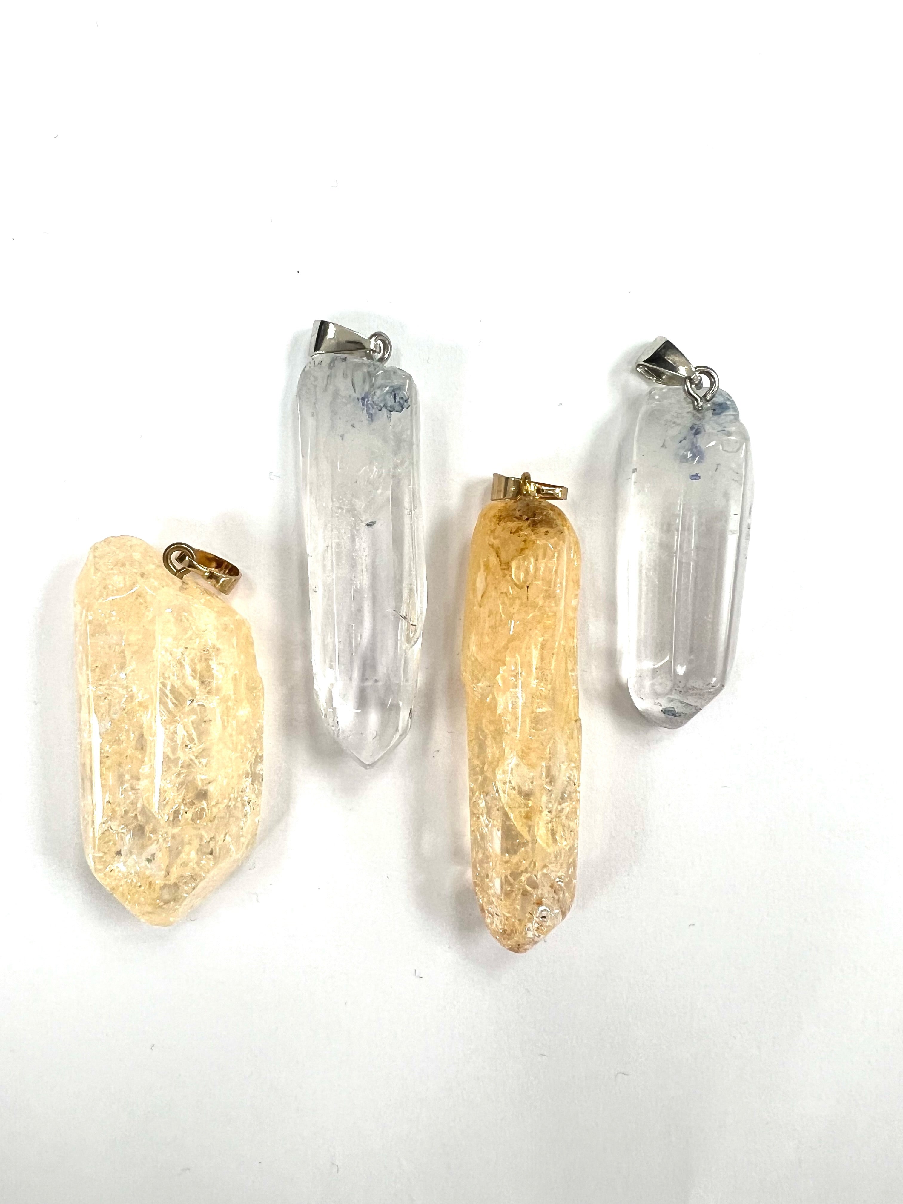 Natural Stone Quartz Pendants – Bead Store Calgary